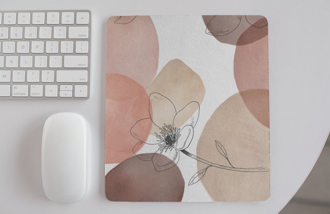 Mousepad Terracotta Abstract Mouse Pad Beige Office Decor for Desk ...