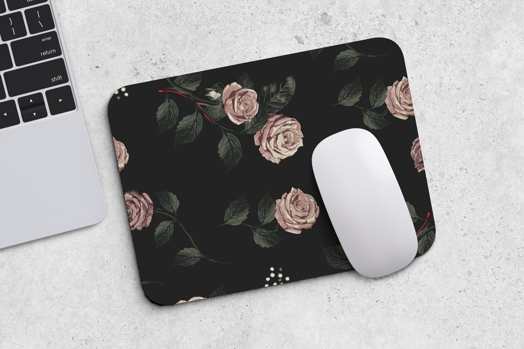 Vintage Mouse Pad Retro Roses Mouse Pad Office Decor Desk Mat ...