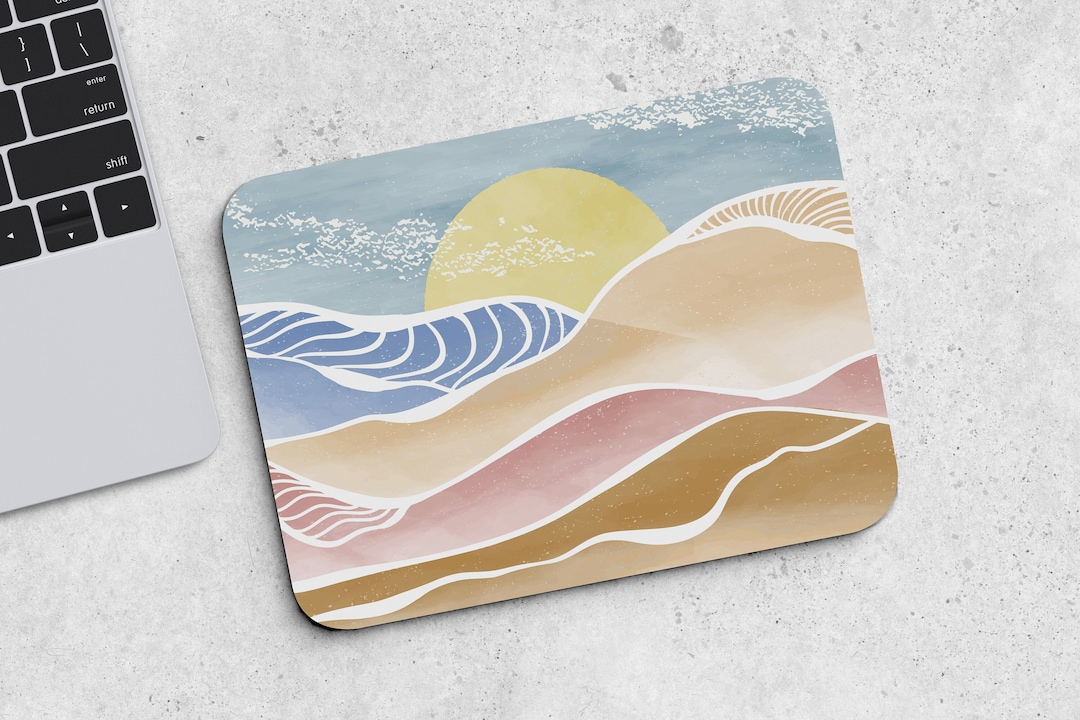 Waves Mouse Pad Aesthetic Office Decor Summer Desk Mat Accessories ...