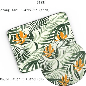 Mouse Pad Tropical Mousepad Plants Office Decor Desk Mat Flowers ...