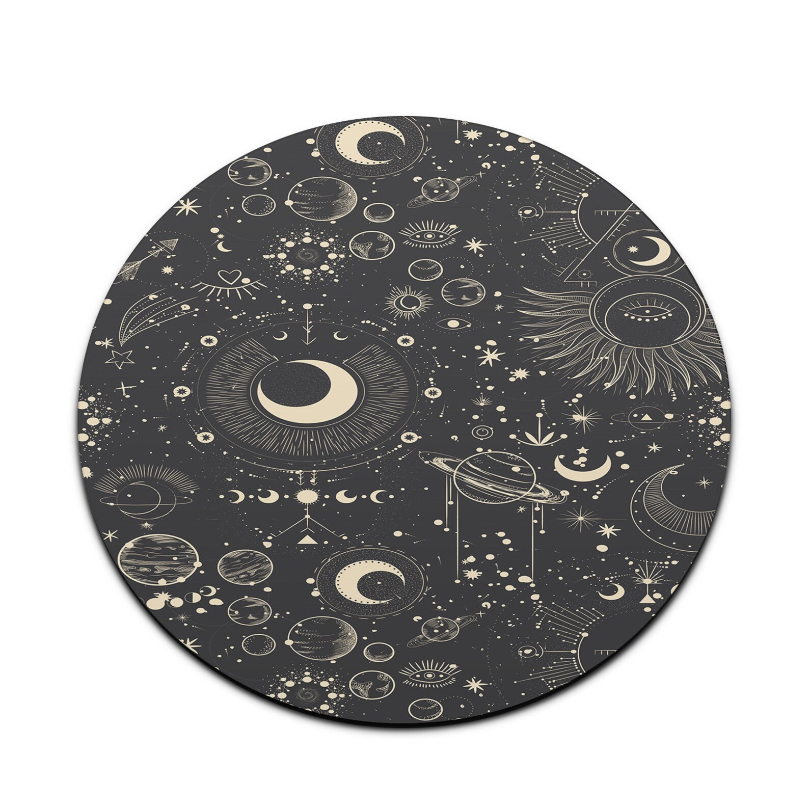 Moon Sun Mouse Pad Astronomy Mousepad Planets Office Decor for | Etsy