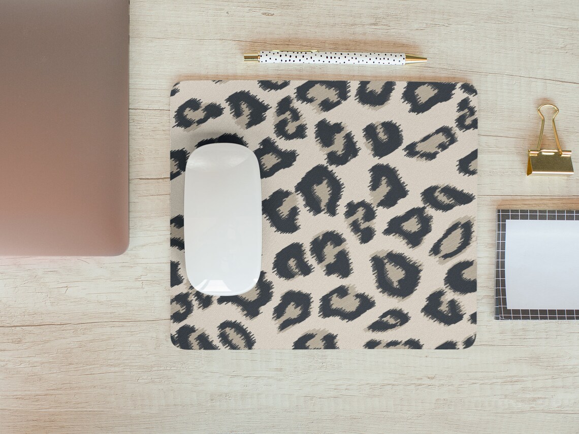 Milk Cheetah Mouse Pad Mousepad Beige Office Decor for Women - Etsy