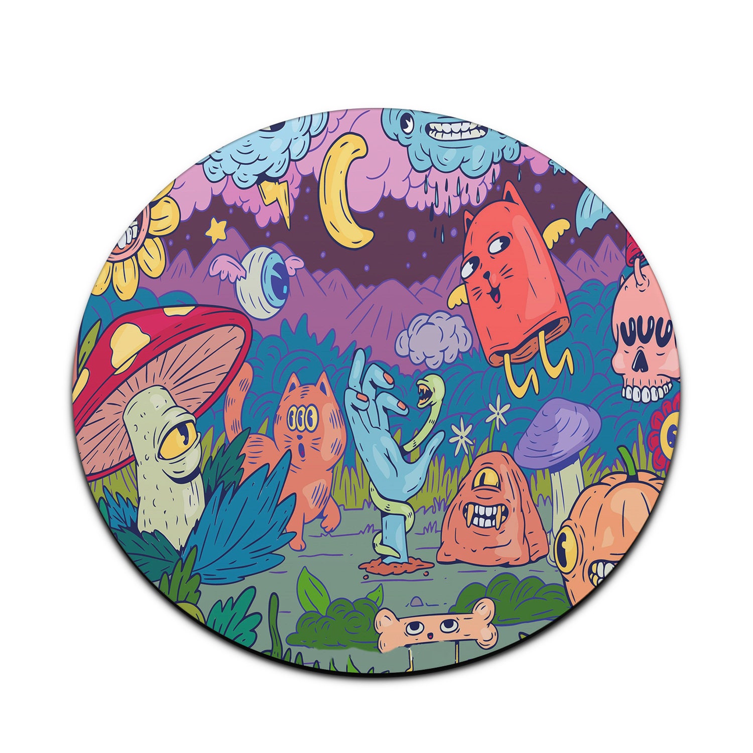 Mouse Pad Monsters Psychedelic Mousepad Office Decor for Women - Etsy