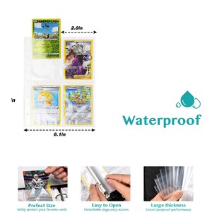 Custom Baseball Cards Binder, Kids Football Trading Card Holder Sports ...