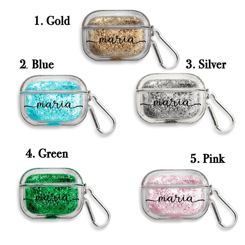 Blue Glitter Case for Airpods Pro Case Custom Personalized | Etsy