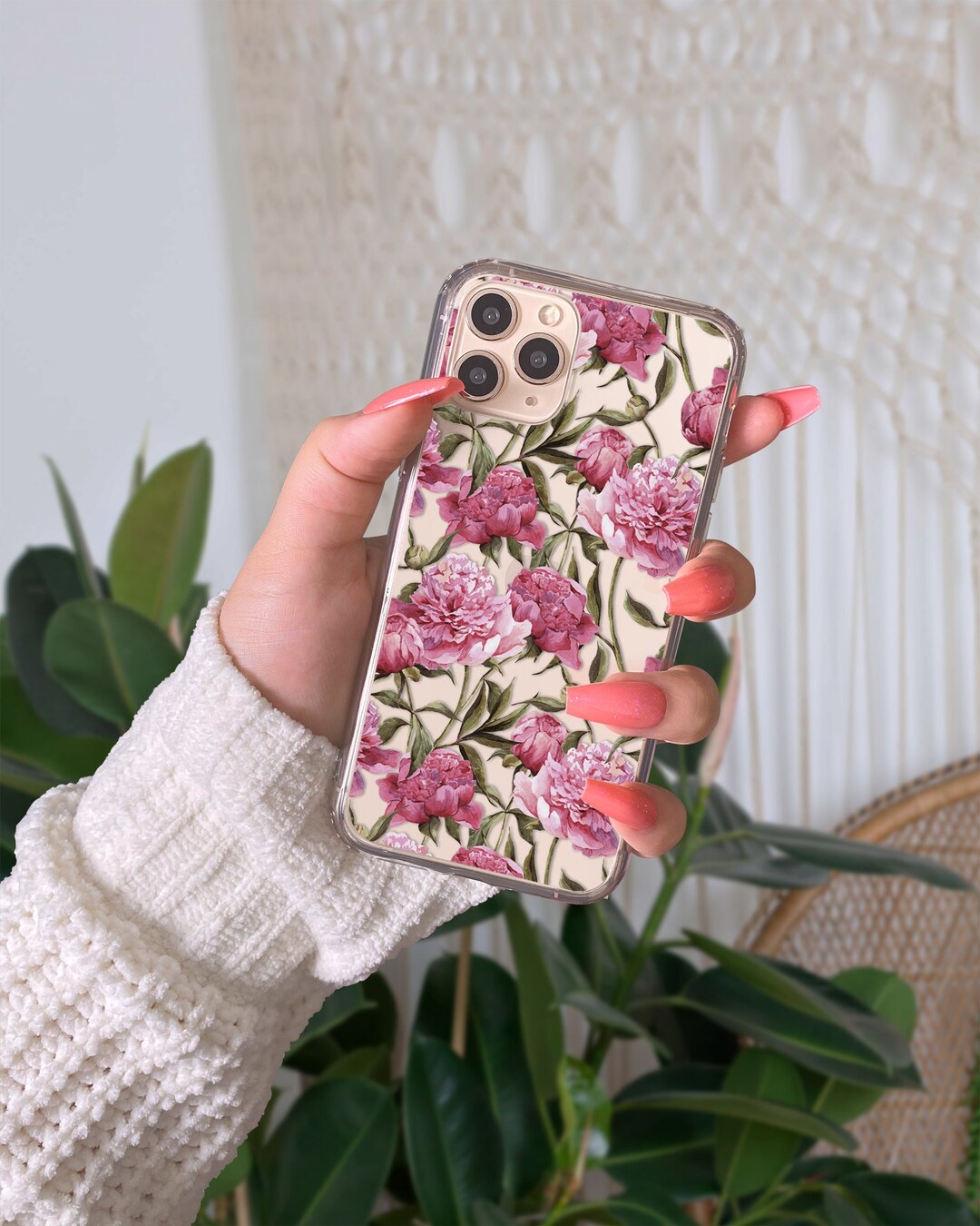 Peonies Case for Google 9 Pro Pixel 7A Pixel 5a 5G Pink Flowers Case ...