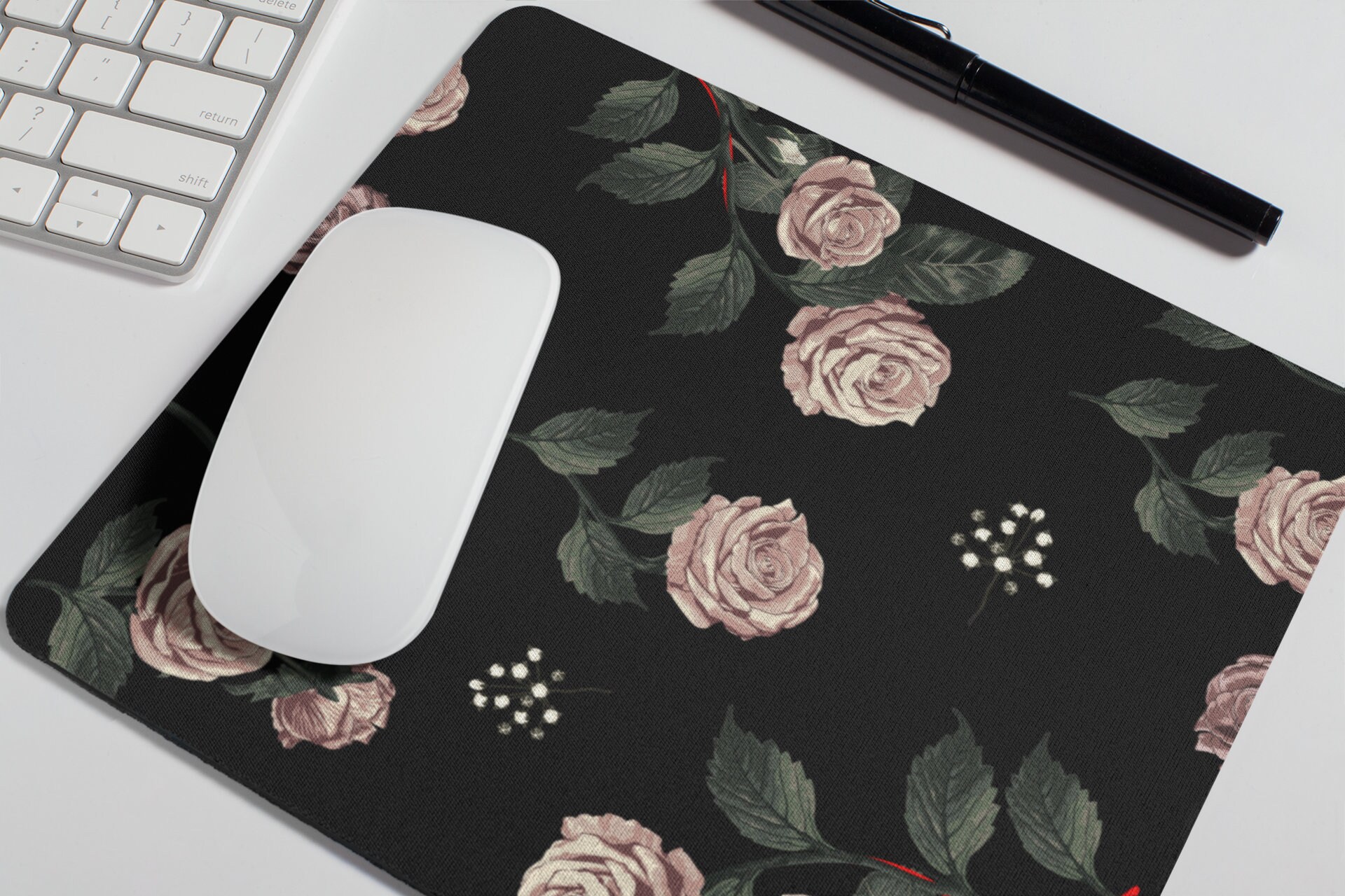 Vintage Mouse Pad Retro Roses Mouse Pad Office Decor for Women - Etsy