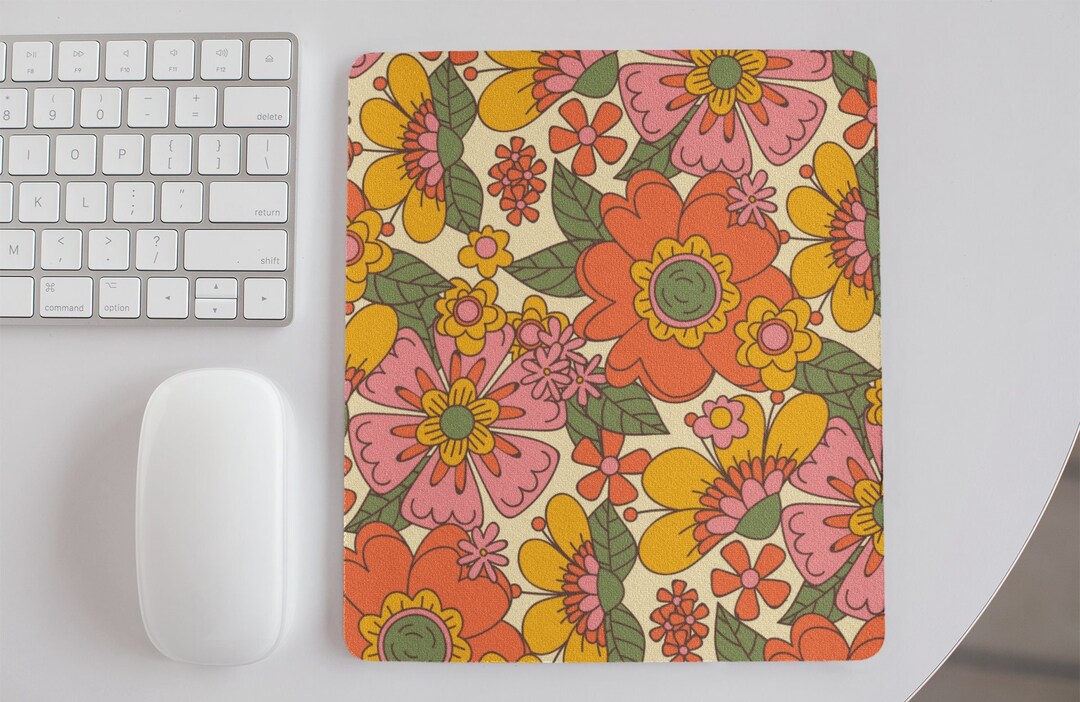 Groovy Mousepad Hippie Mouse Pad 70s Aesthetic Office Decor for Women ...