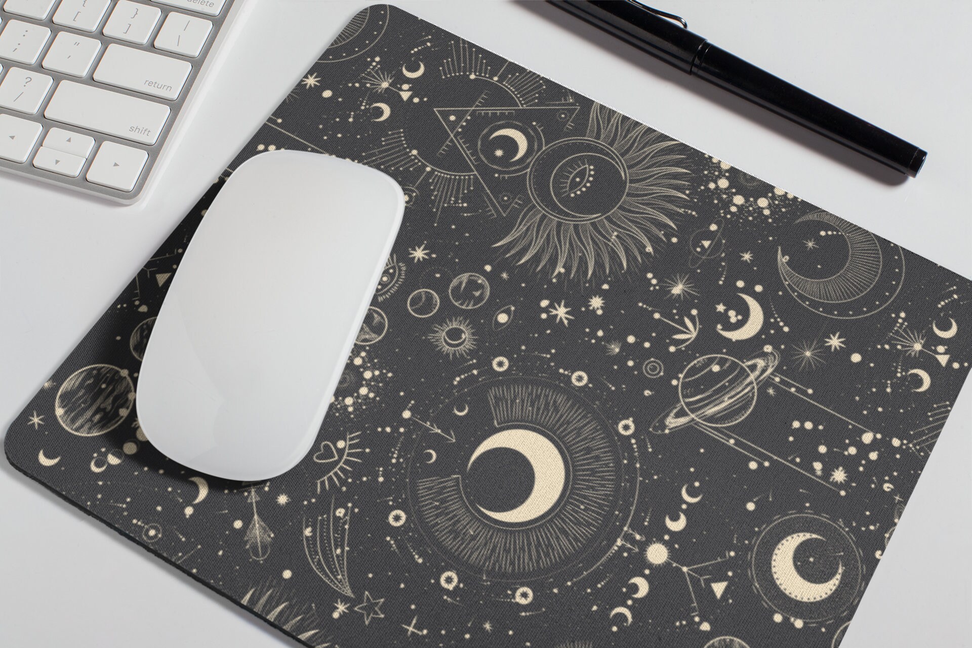 Moon Sun Mouse Pad Astronomy Mousepad Planets Office Decor for - Etsy