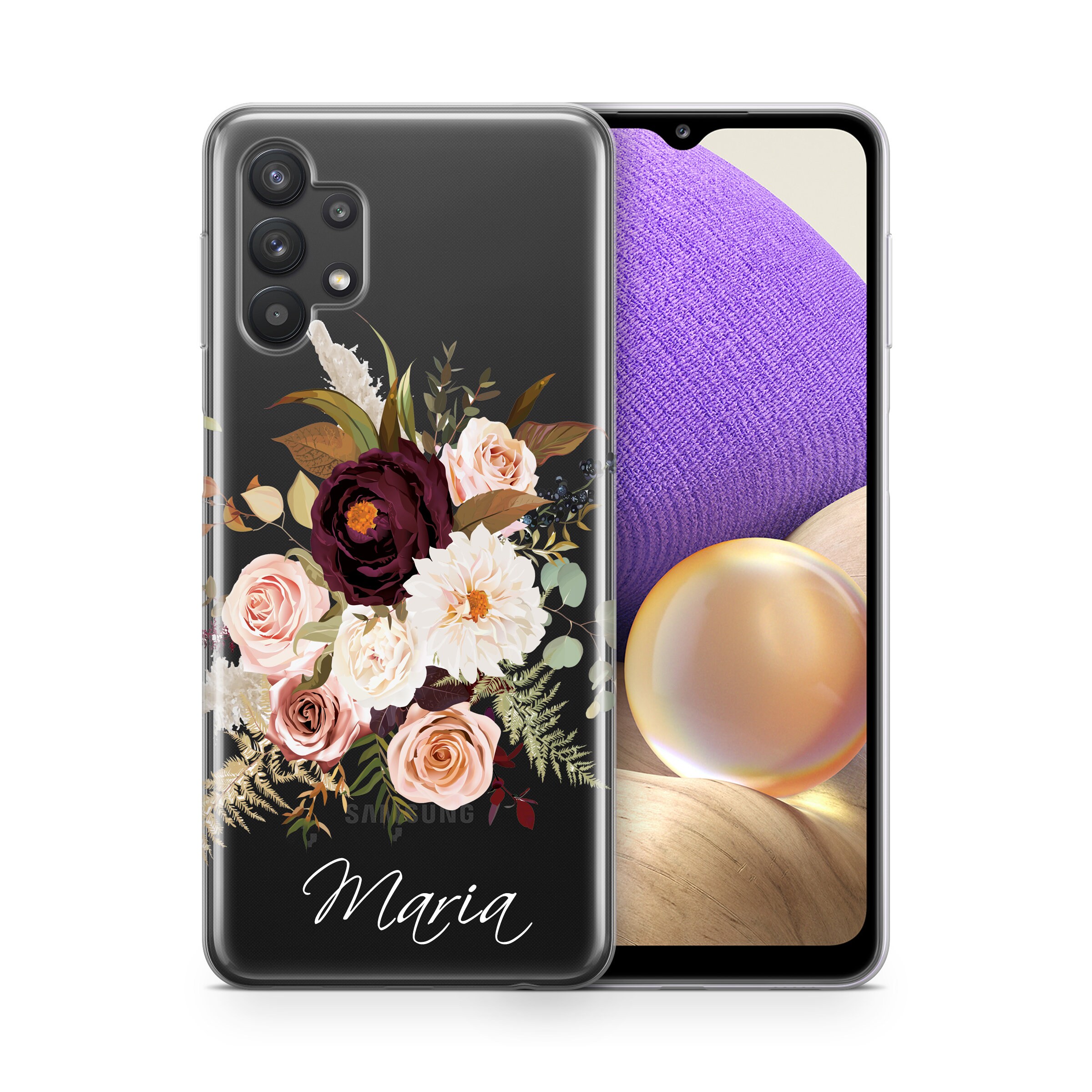 Personalized Case For Samsung S21 Ultra Case Flowers Galaxy | Etsy