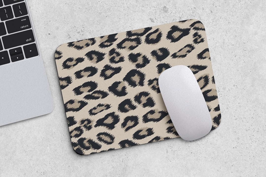 Milk Cheetah Mouse Pad Mousepad Beige Office Decor for Women Men Desk ...