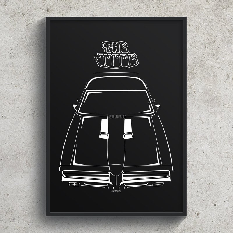 1969 Pontiac Gto Judge Drawing - Etsy