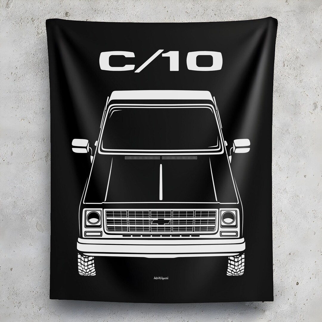 Chevrolet C10 1979 Tapestry Cars Art Print Garage Decor Car Enthusiasts ...
