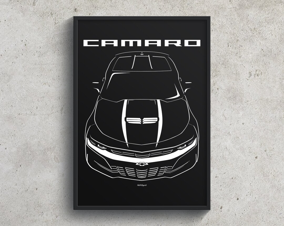Chevrolet Camaro SS 2019-2021 Poster New Camaro Garage Decor Wall Art ...