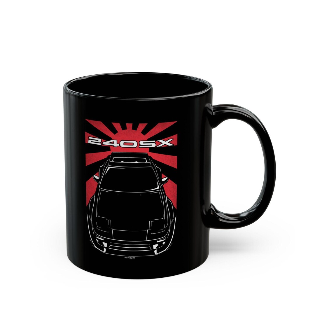 Nissan 240SX SE S13 Mug: JDM Inspired Coffee Cup, Glossy Black Ceramic ...