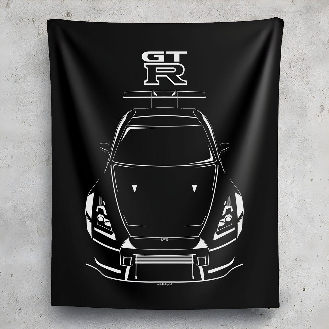 Nissan GTR R35 2007 2016 Body Kit Tapestry Wall Art JDM Decor Garage ...