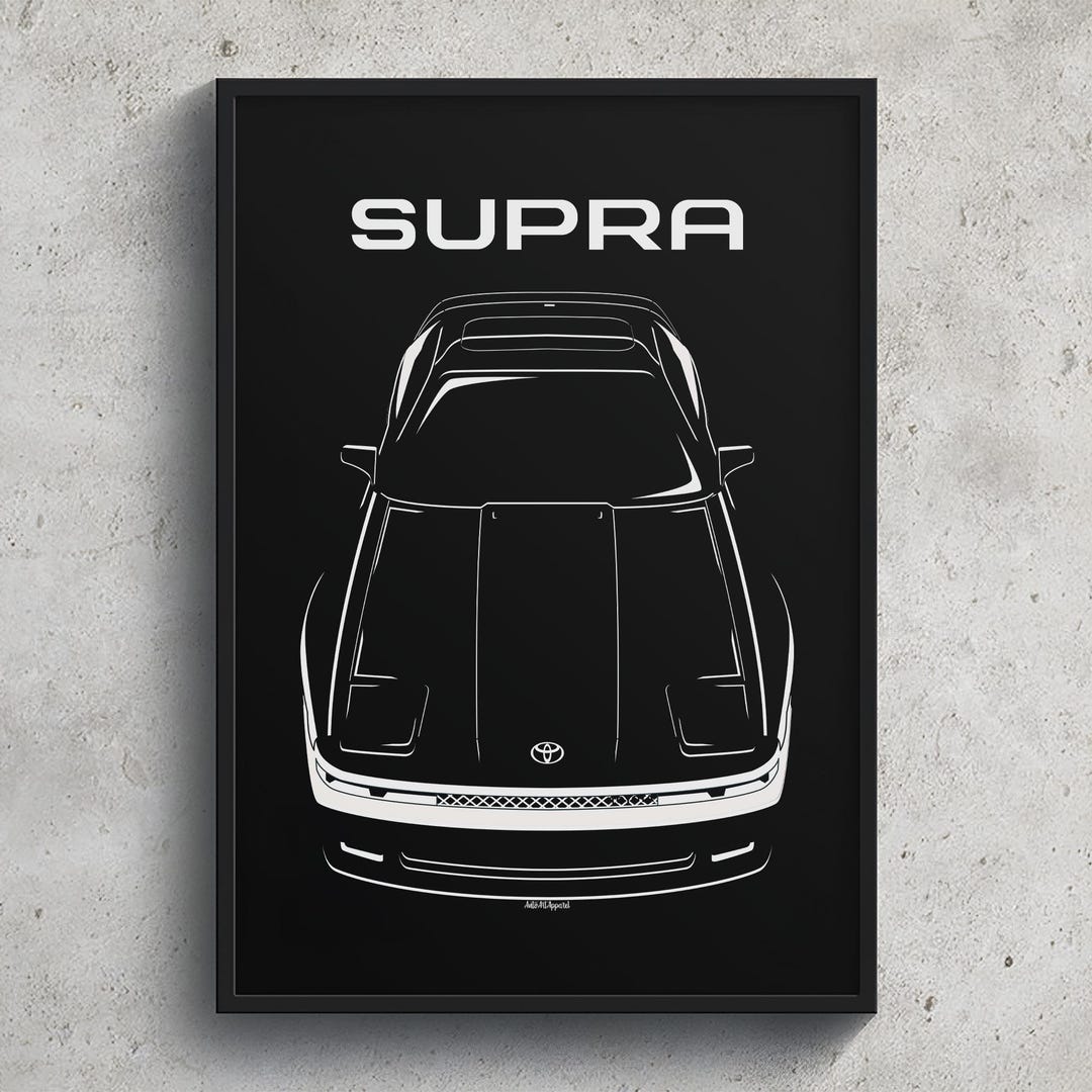 Toyota Supra GT MK3 3rd Gen 1JZ Wide Body Kit Poster JDM Print Man Cave ...