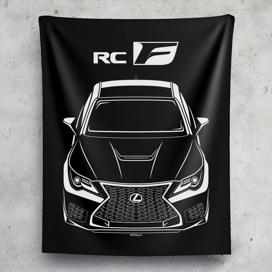 Lexus RC F 2019 2023 Tapestry Wall Art JDM Decor Garage Wall Hangings ...