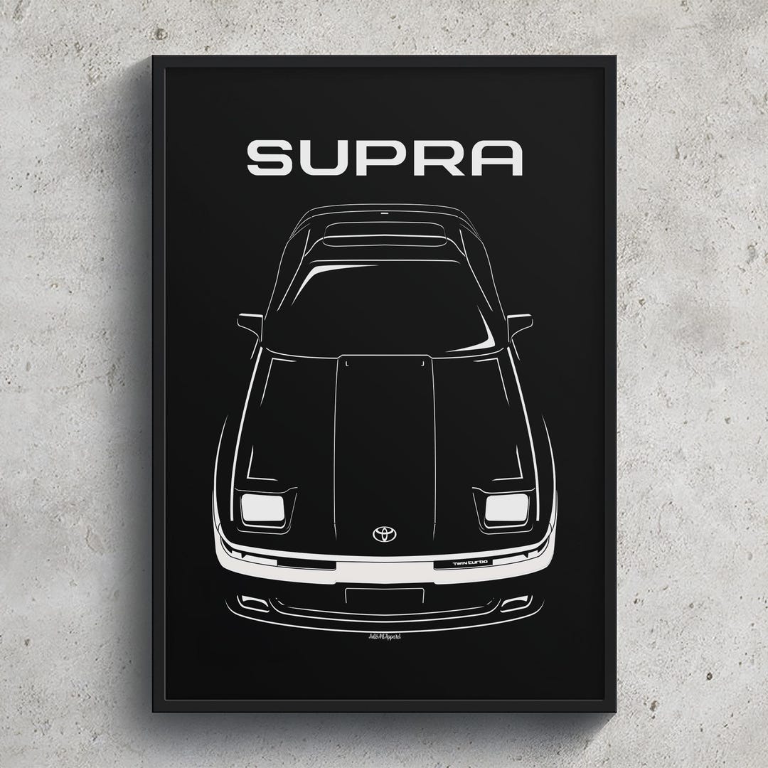 Toyota Supra GT MK3 3rd Gen 1JZ Poster JDM Print Man Cave Decor Garage ...