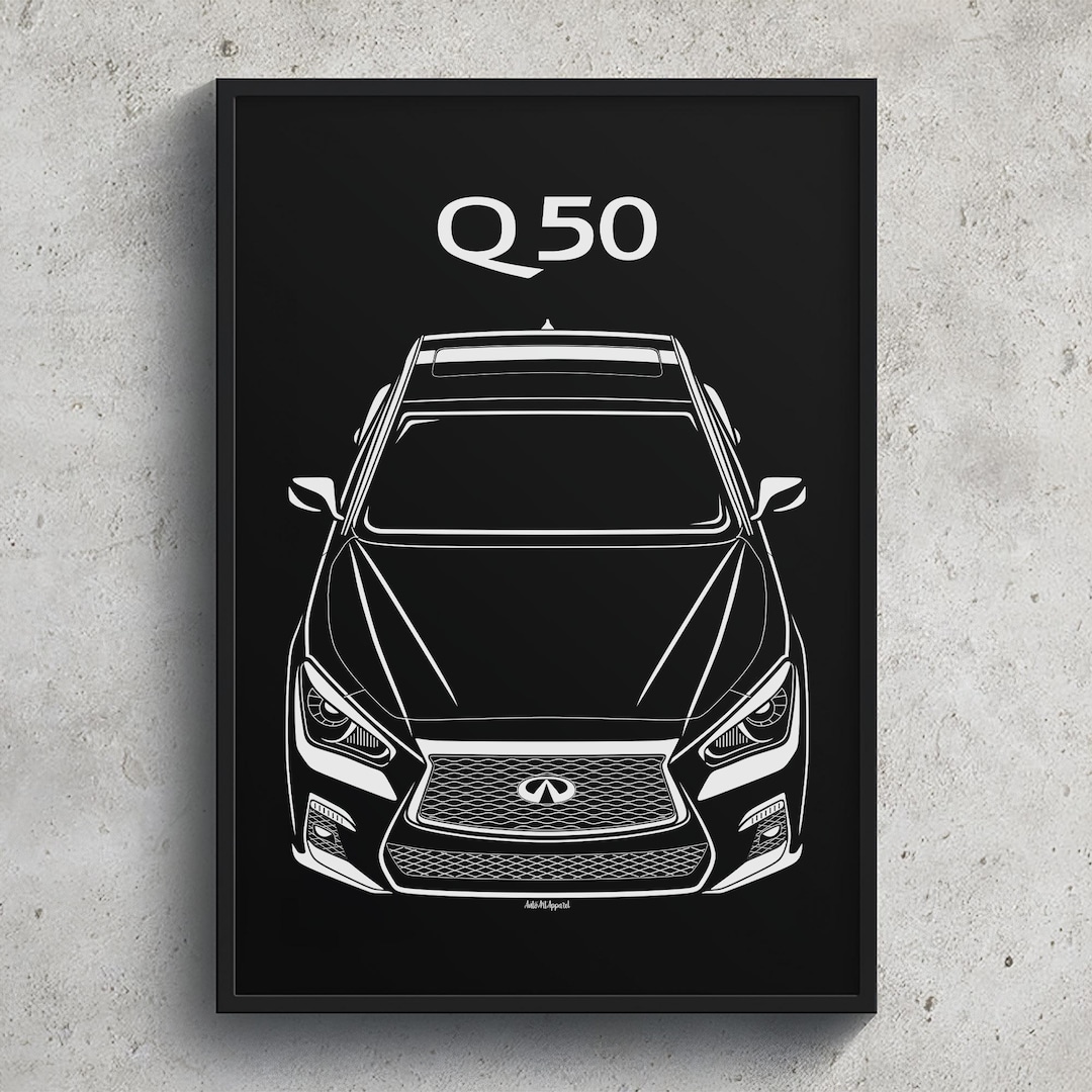 Infiniti Q50 2021 2024 Poster JDM Print Man Cave Decor Garage Wall Art ...