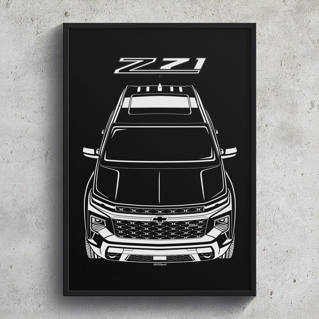 Chevrolet Traverse Z71 2024 Poster Art Print Garage Wall Decor Car ...