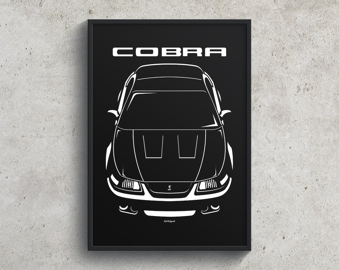 Ford Mustang Cobra Terminator 2003 2004 Poster Mustang Cobra Wall Art ...