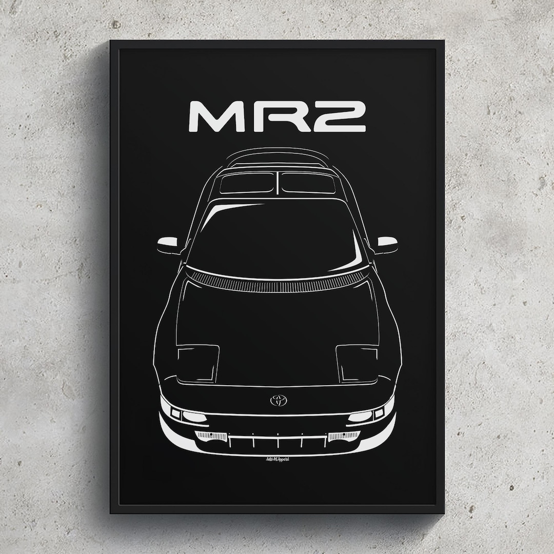 Toyota MR2 GT 2nd Gen W20 Poster JDM Print Man Cave Decor Garage Wall ...