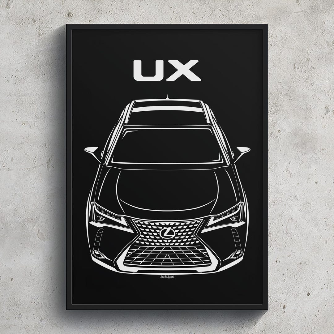 Lexus UX 2019 2024 Poster JDM Print Man Cave Decor Garage Wall Art Car ...
