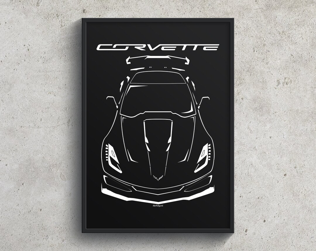 Chevrolet Corvette C7 ZR1 Poster C7 ZR1 Print Garage Decor Wall Art ...