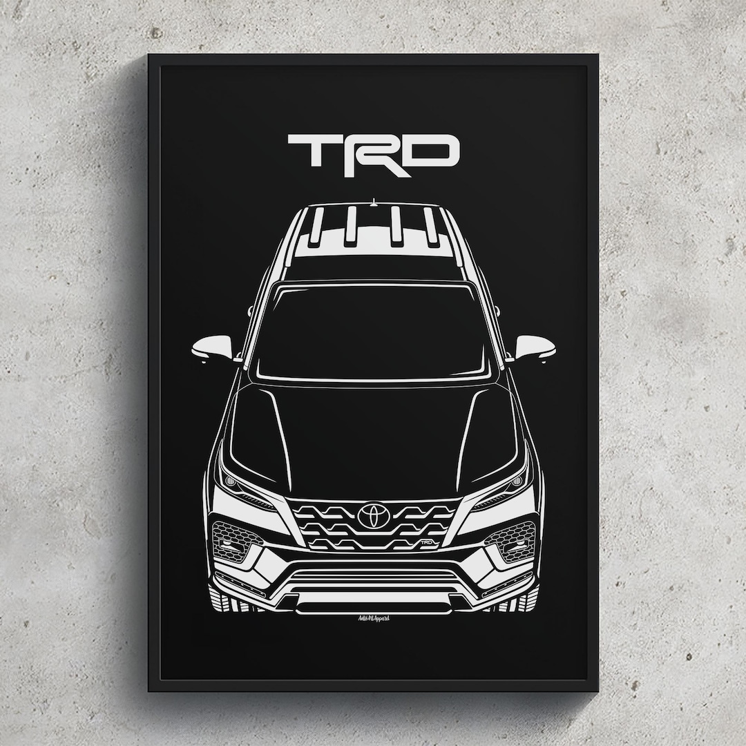 Toyota Fortuner TRD 2021 2023 Poster JDM Print Man Cave Decor Garage ...