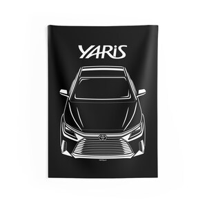 Toyota Yaris 2023 2024 Tapestry Wall Art JDM Decor Garage Wall Hangings ...