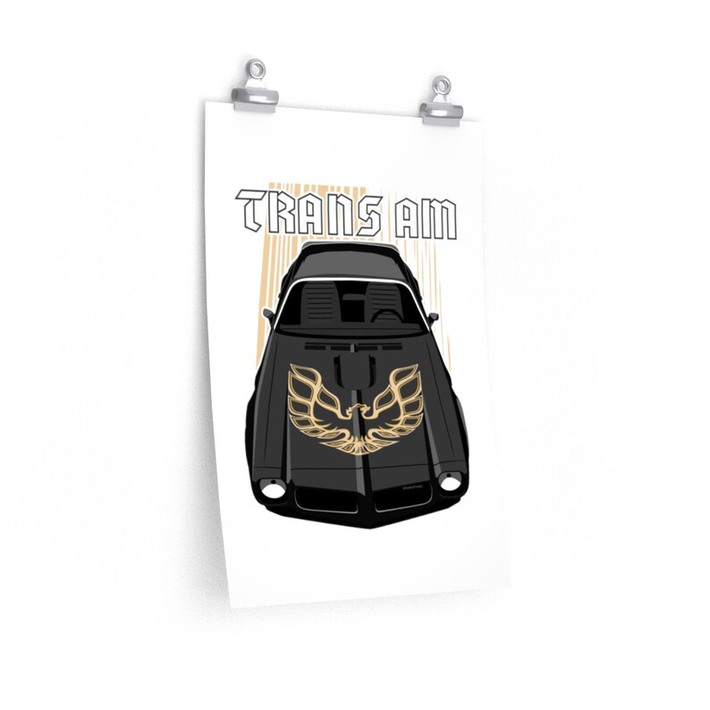 Pontiac Firebird Trans Am 1973 Poster Black And Gold Trans | Etsy