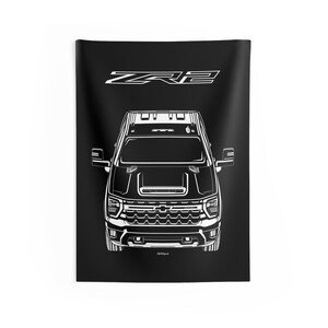 Chevrolet Silverado HD ZR2 2024 Tapestry Cars Art Print Garage Decor ...