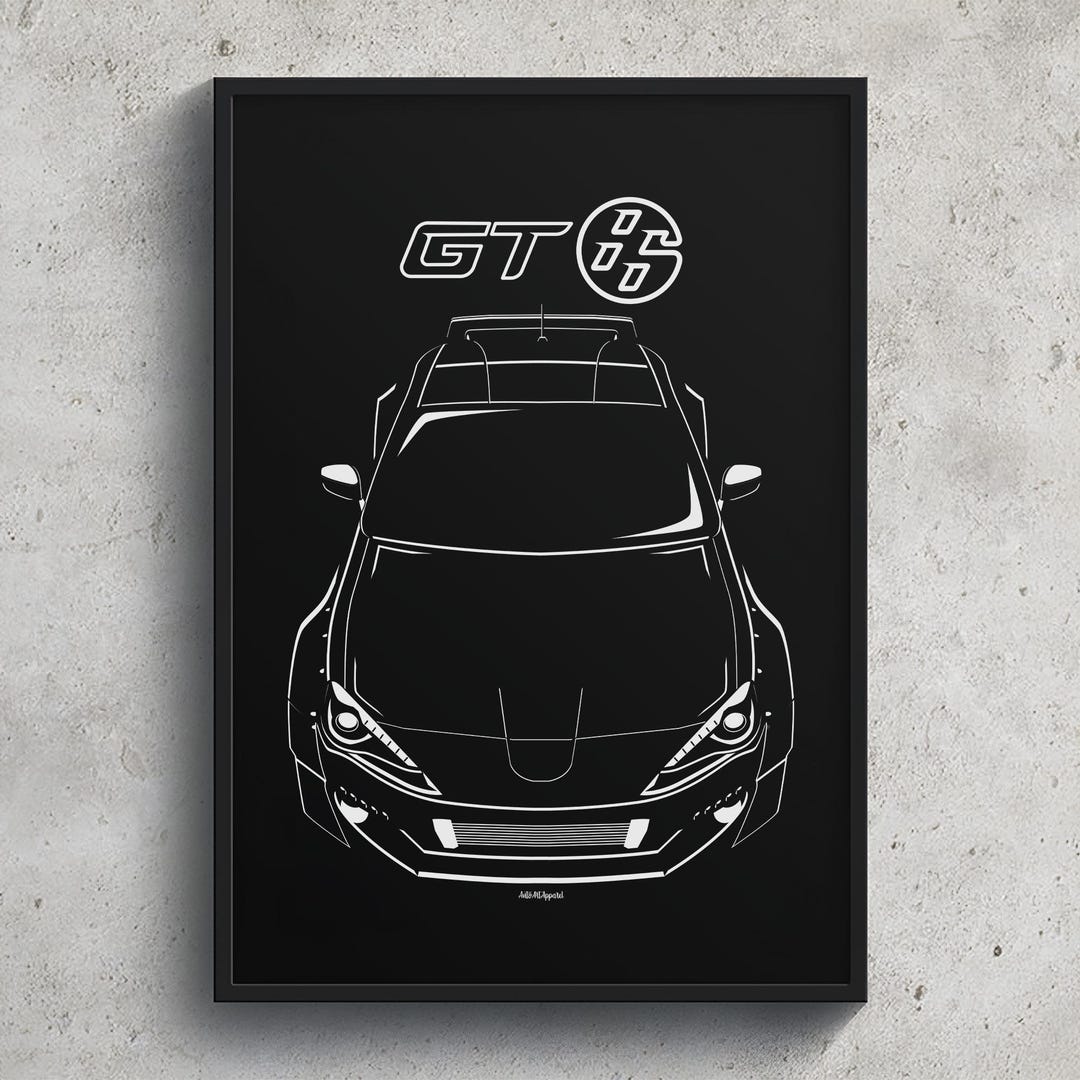 Toyota GT86 Body Kit Poster JDM Print Man Cave Decor Garage Wall Art ...