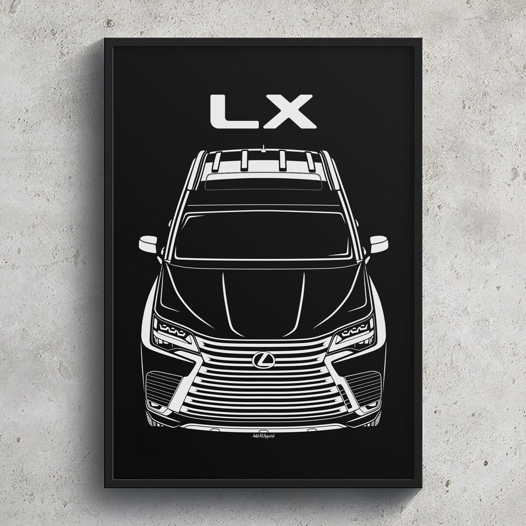 Lexus LX 2022 2024 Poster JDM Print Man Cave Decor Garage Wall Art Car ...