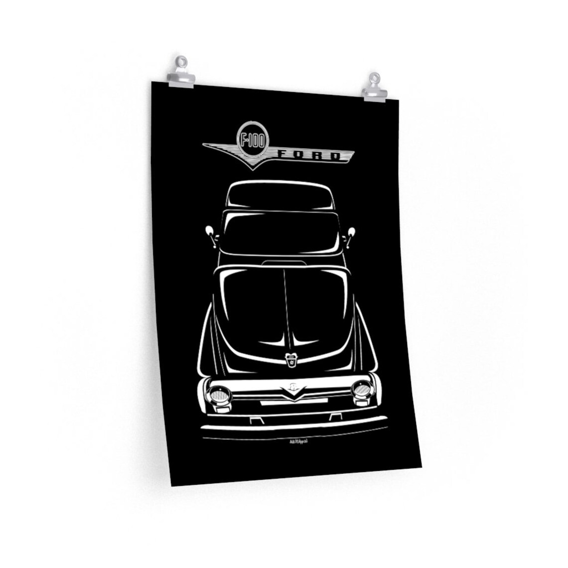 Ford F100 2nd Gen Poster F100 Classic Ford Pickup Garage | Etsy