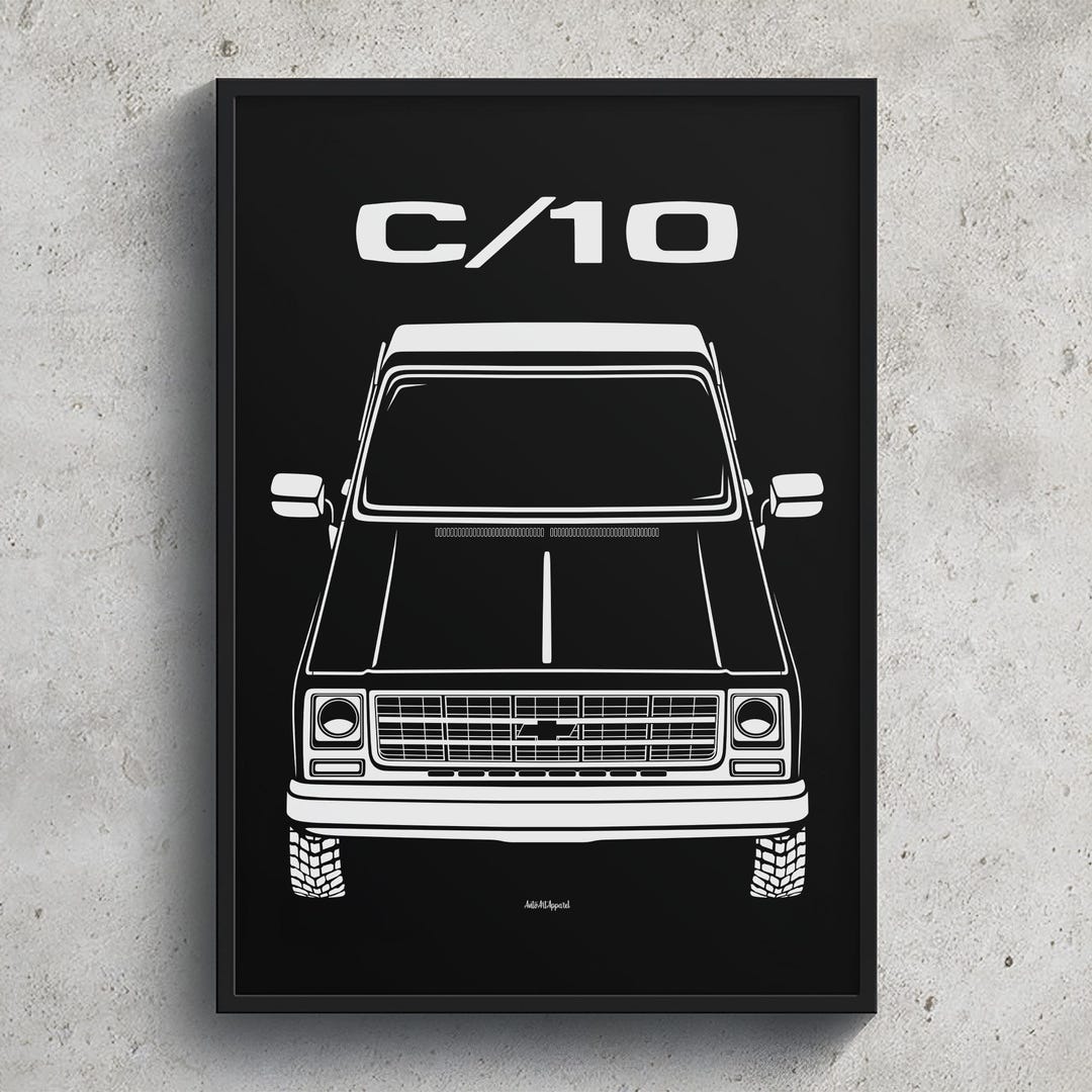 Chevrolet C10 1979 Poster Art Print Garage Wall Decor Car Gifts Wall ...