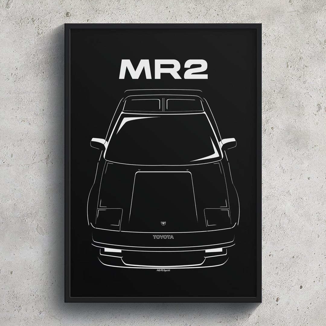 Toyota MR2 SC 1st Gen W10 Poster JDM Print Man Cave Decor Garage Wall ...