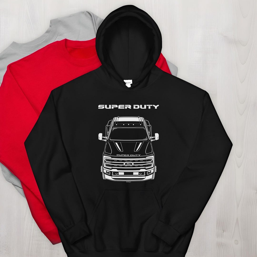 Ford F350 Super Duty 2023 2024 Hoodie Car Guy Gift Minimal Emblem ...