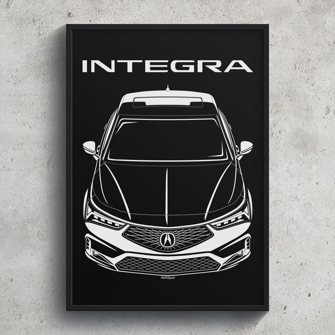 Acura Integra 2023 2024 Poster JDM Print Man Cave Decor Garage Wall Art ...