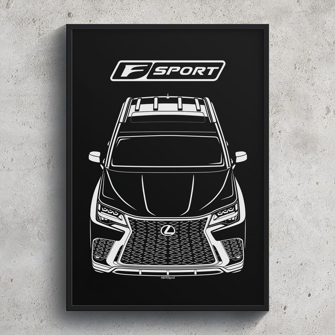 Lexus LX 600 F Sport 2022 2024 Poster JDM Print Man Cave Decor Garage ...