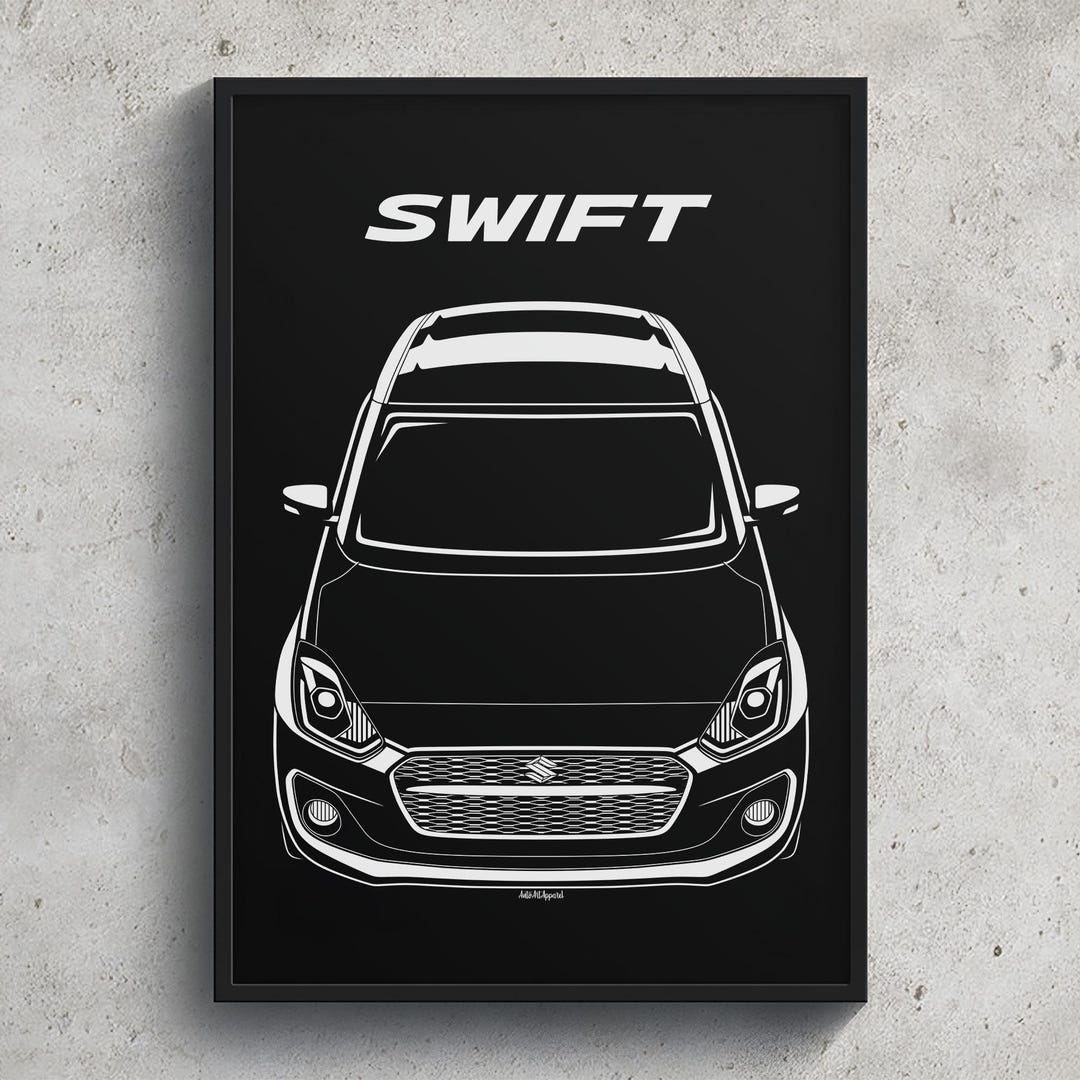 Suzuki Swift 2021 2024 Poster JDM Print Man Cave Decor Garage Wall Art ...
