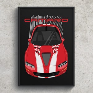 Chevrolet Camaro 4th Generation Poster Anniversary Edition | Etsy