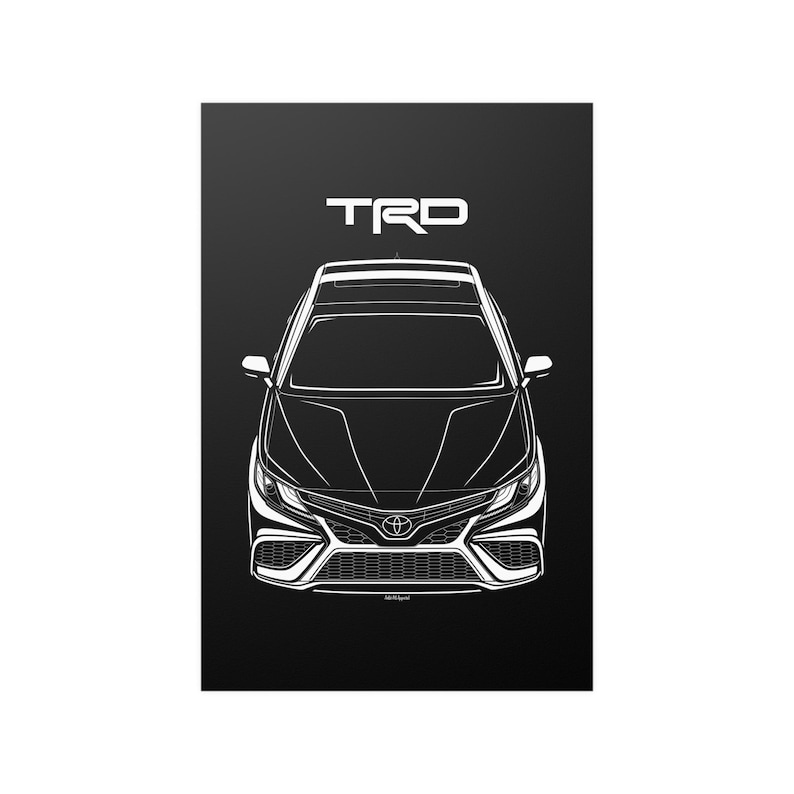 Póster del Camry TRD 2021-2024: Silueta JDM de Toyota, diseño ...