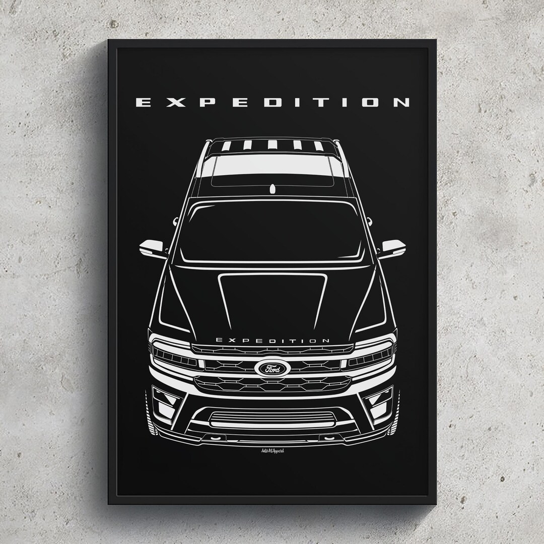 Ford Expedition 2022 2024 Poster Art Print Garage Wall Decor Car Gifts ...