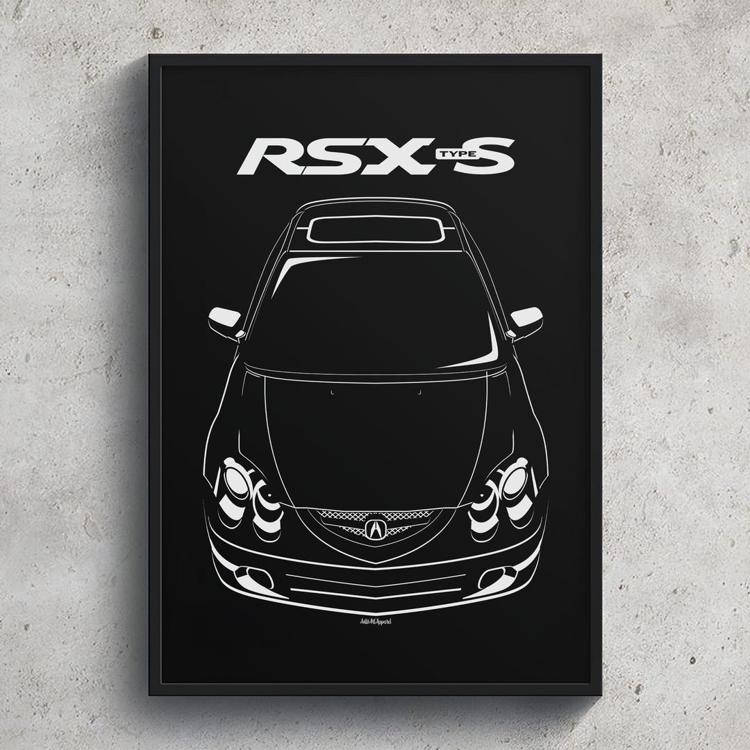 Acura RSX Type S 2002 2006 Poster JDM Print Man Cave Decor Garage Wall ...