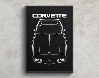 C4 Corvette Poster - Etsy