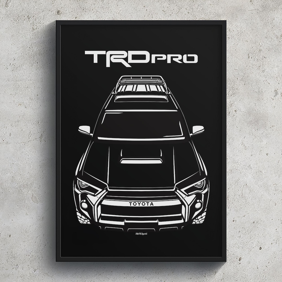 Toyota 4runner TRD PRO 2019 2024 Poster JDM Print Man Cave Decor Garage ...