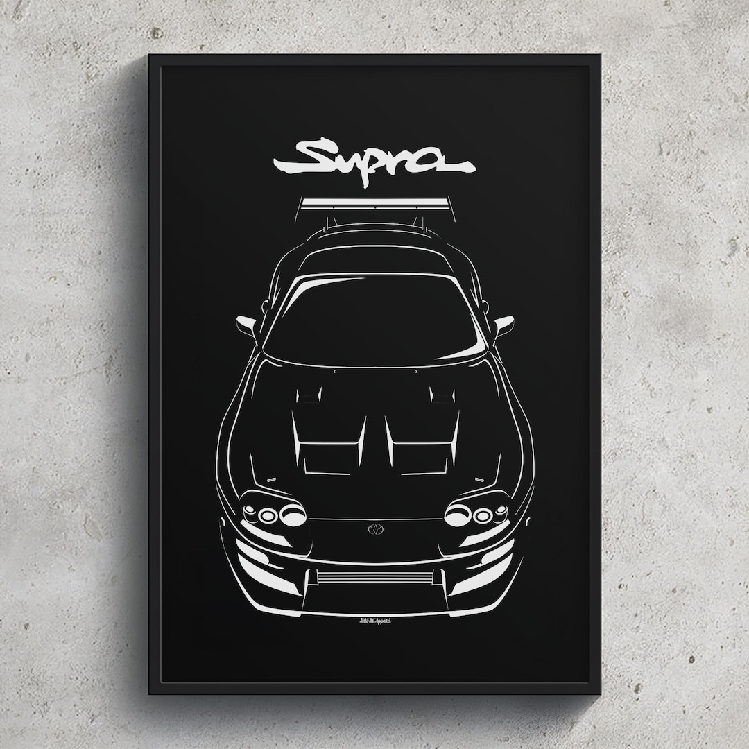 Toyota Supra 4th Gen A80 Mk4 2JZ Body Kit 1993 1998 Poster JDM Print ...