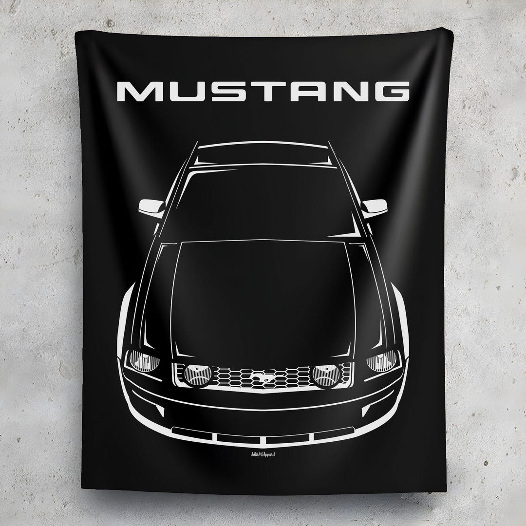 Ford Mustang S197 2005 2009 Wall Tapestry Mustang Gifts Man Cave Wall ...
